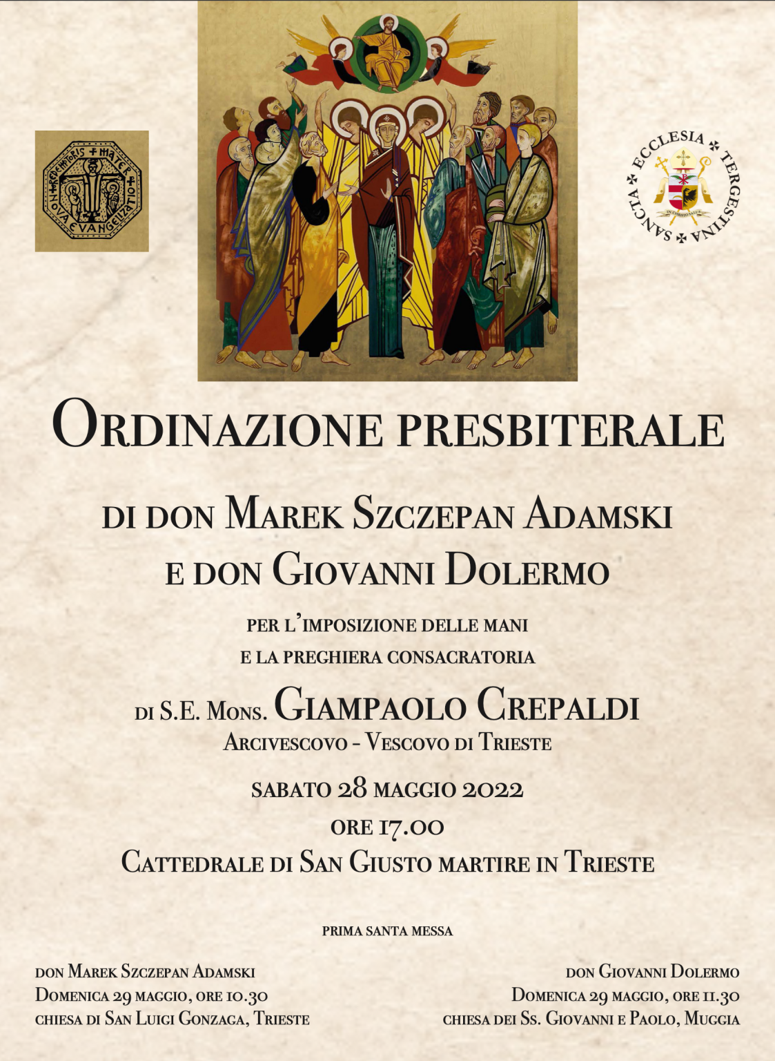 Ordinazioni di don Marek Adamski e don Giovanni Dolermo - Diocesi di ...